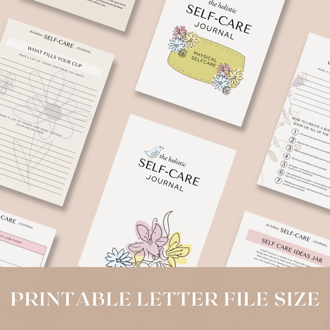 Self Care Journal With Prompts Printable for Women's Mental Health ...