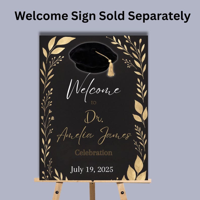 Editable Doctoral Graduation Invitation Canva Template, Phd Graduation ...