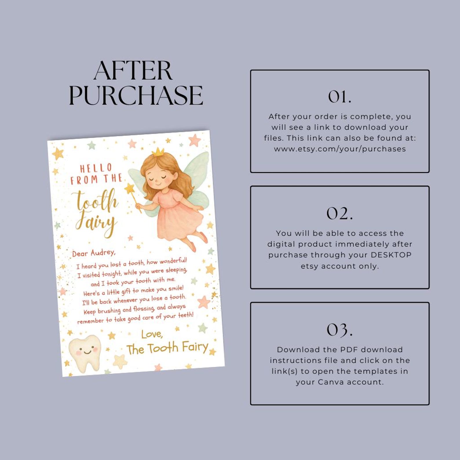 Printable Tooth Fairy Note | Watercolor Fairy Letter Template ...