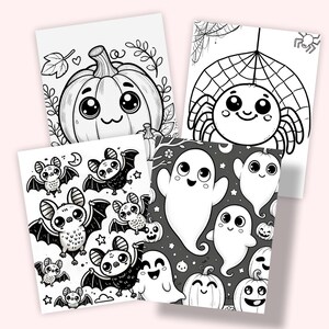 Halloween Kids Coloring Pages, Fall Printable Coloring Sheets, Cute ...