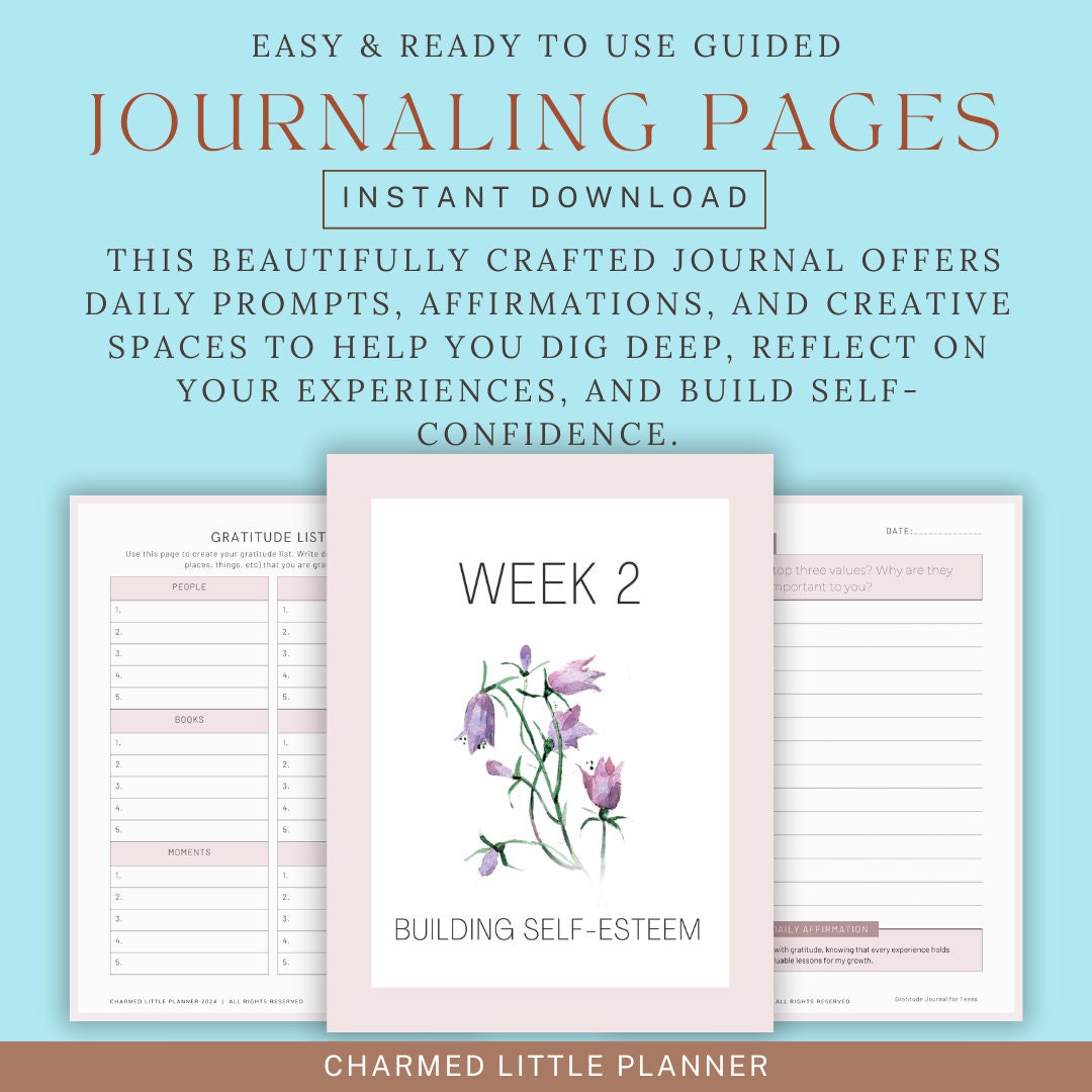 Gratitude Journal With Guided Prompts Forteens, Gratitude Workbook for ...