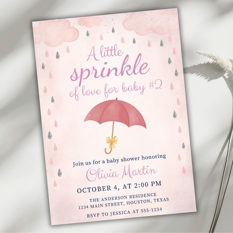 Baby Sprinkle Invitations - Etsy