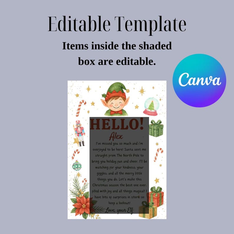 Elf Arrival Letter Printable | Premium Watercolor Template | Hello From ...