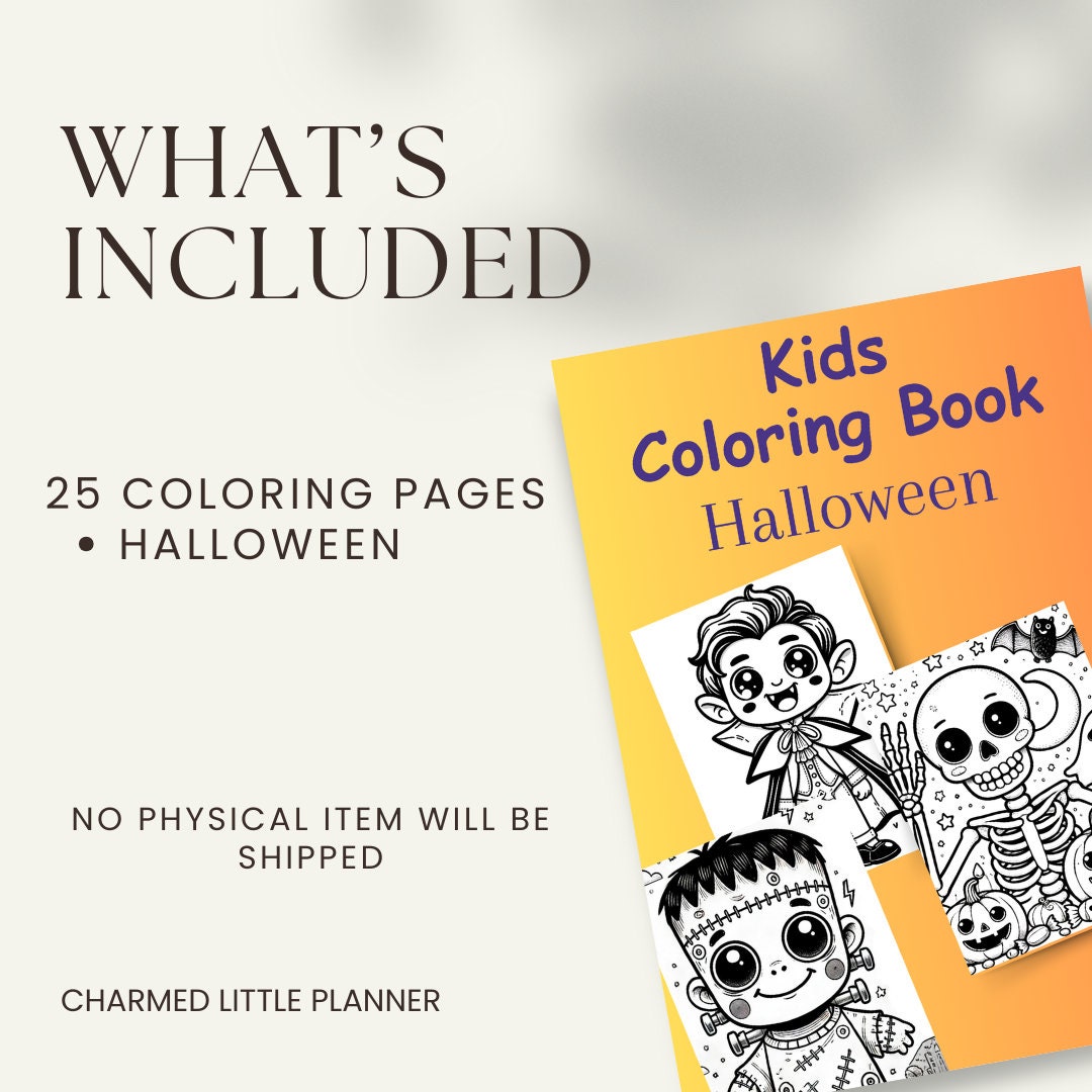 Halloween Kids Coloring Pages, Fall Printable Coloring Sheets, Cute ...