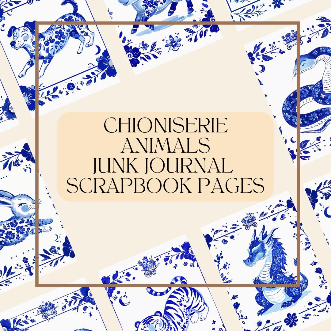 Chinoiserie Printable Paper Scrapbook Paper Instant Download Junk ...