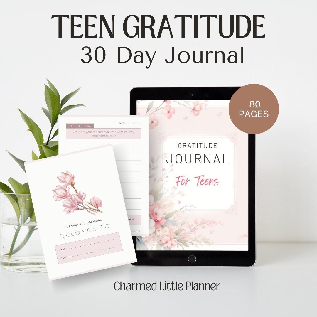 Gratitude Journal With Guided Prompts Forteens, Gratitude Workbook for ...