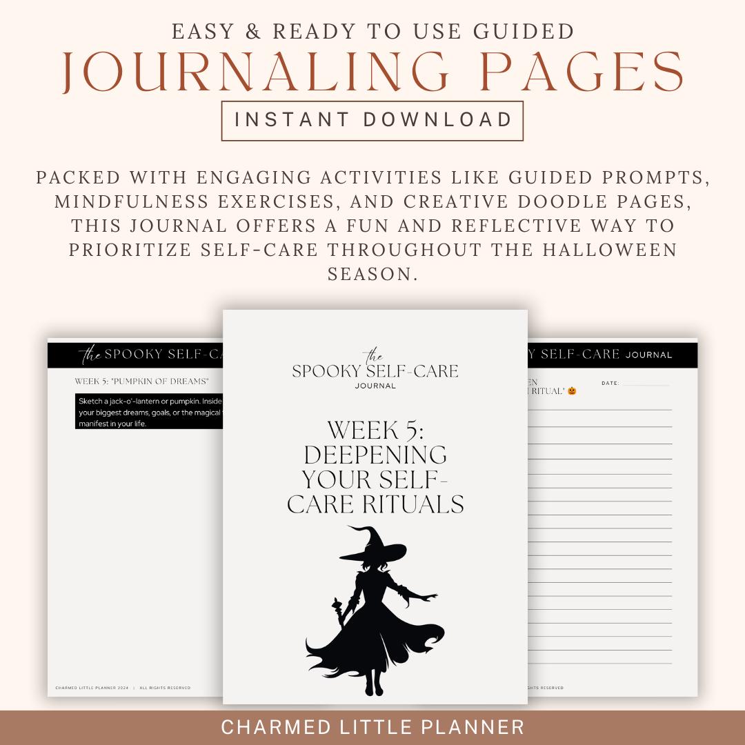 Halloween Self-care Journal Printable Mindfulness Journal Self-care ...