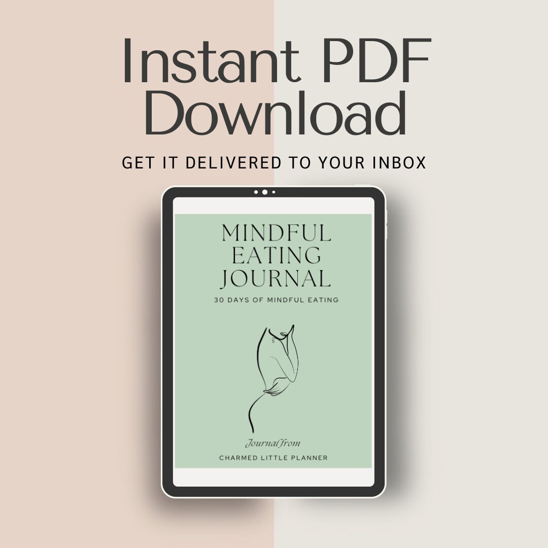 Mindful Eating Journal Printable, Weight Loss Journal, Intuitive Eating ...