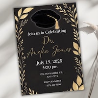 Ms. to Dr. Doctor Doctorate Graduation Party Invitations Invites ...