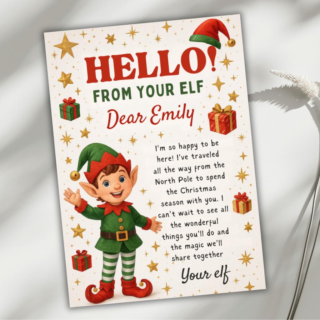 Elf Arrival Letter Printable | Modern Christmas Elf Template | Hello ...