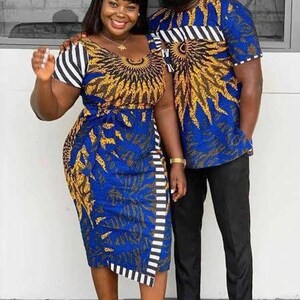 African Couples Clothing, Couple's Attire, Different Sizes and Colors ...
