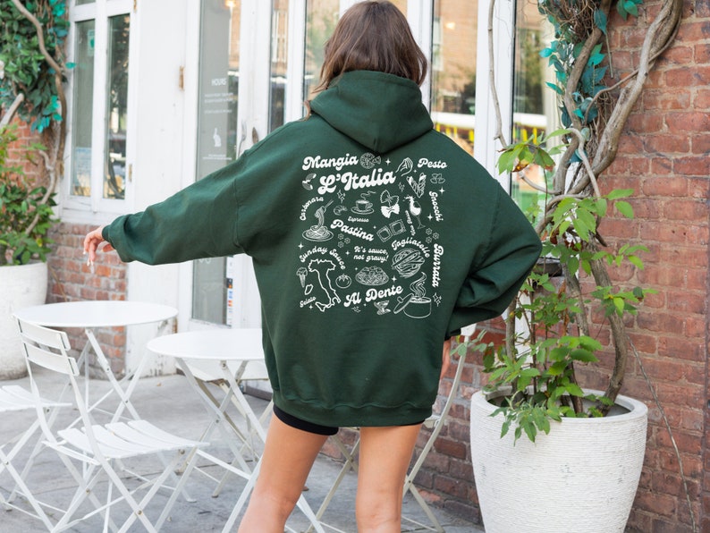 Italian Pasta Dishes Hoodie Italian Pride Shirt Italy Sweatshirt Pasta ...