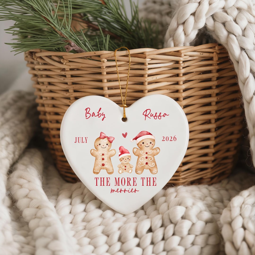 Personalized Gingerbread Pregnancy Ornament Baby Coming Soon Custom ...