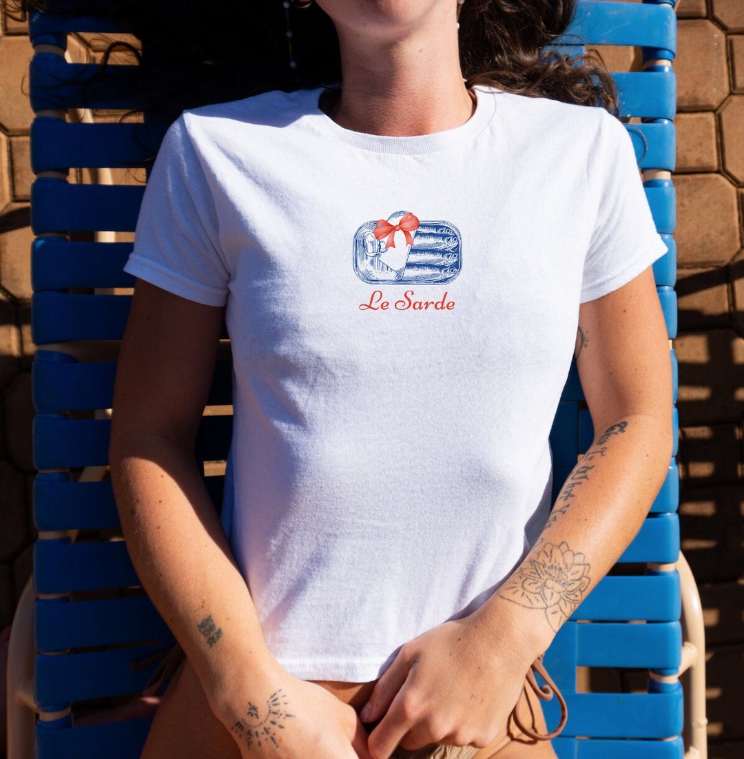 Sardines Trendy Shirt Baby Tee Tinned Fish Coastal Granddaughter Tomato ...