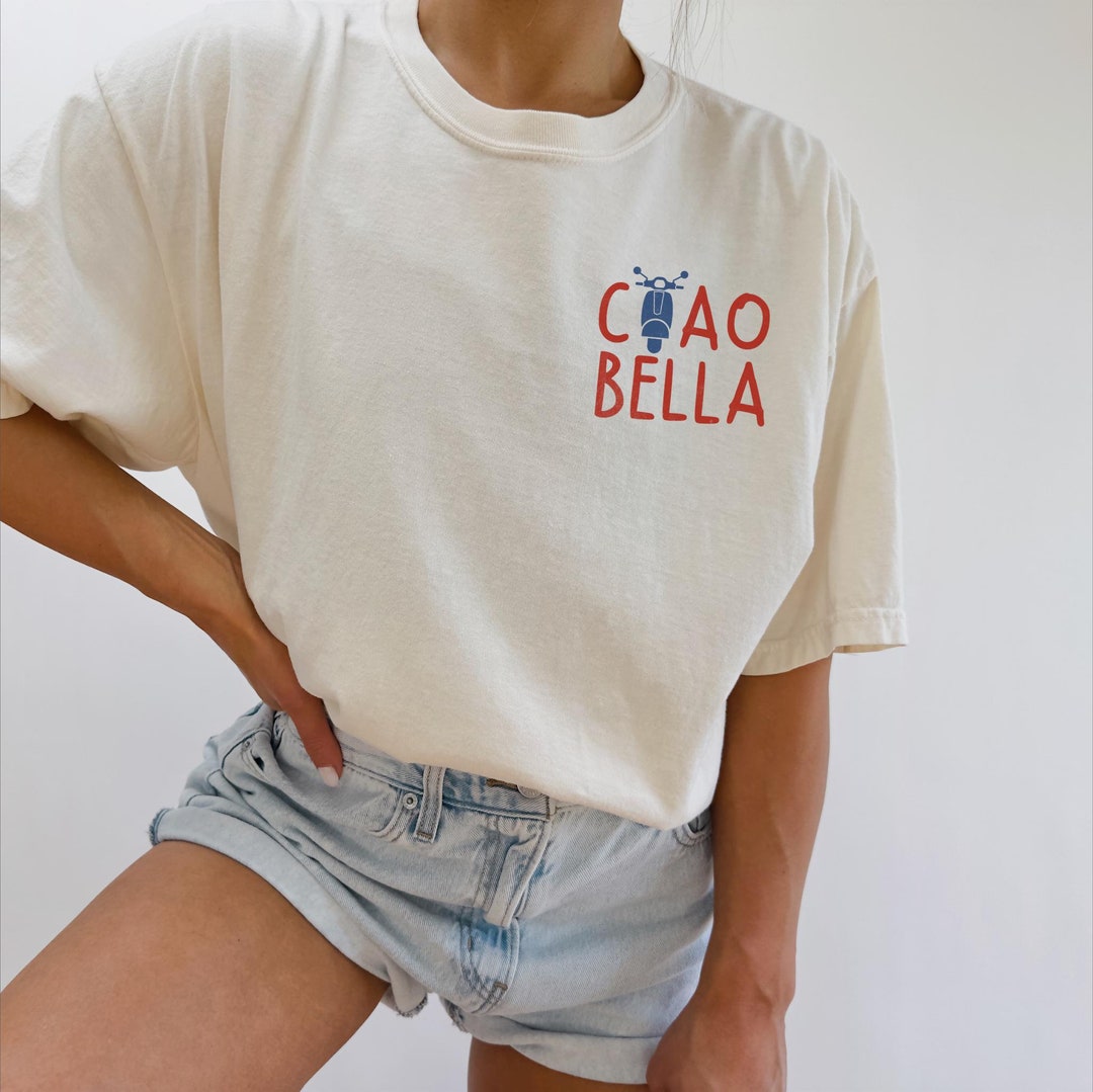 Ciao Shirt Ciao Bella Tomato Girl Old Money Aesthetic Italian Sayings ...