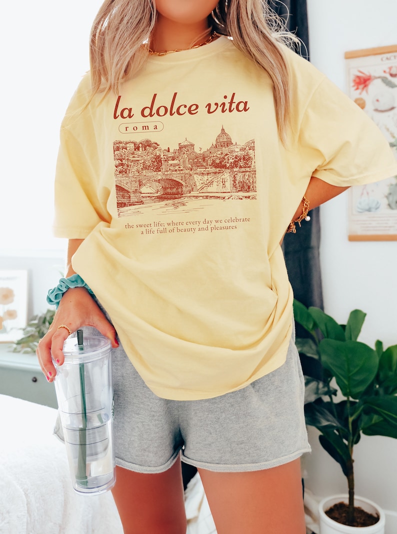 La Dolce Vita Rome Italian Pride Shirt Tomato Girl Summer Italy Shirts ...