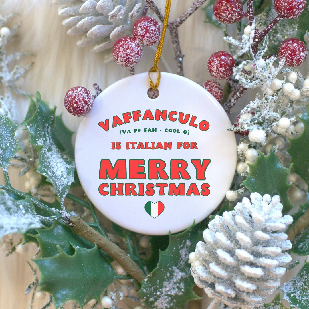 Vaffanculo Italy Ornament Buon Natale Italian Sayings Funny Ornament ...