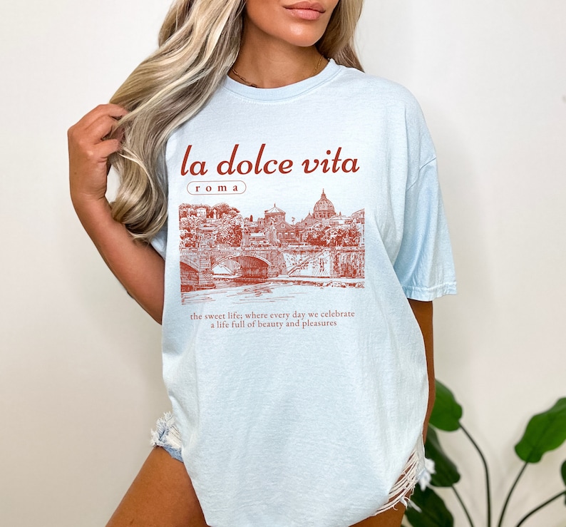 La Dolce Vita Rome Italian Pride Shirt Tomato Girl Summer Italy Shirts ...