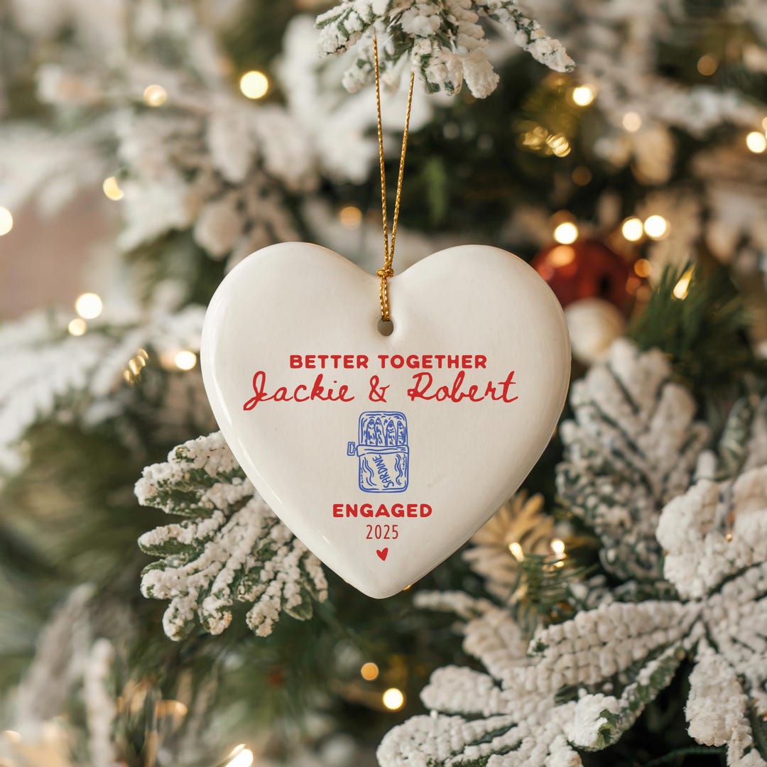 Personalized Sardines Heart Engaged Ornament Sardine Fishermane ...