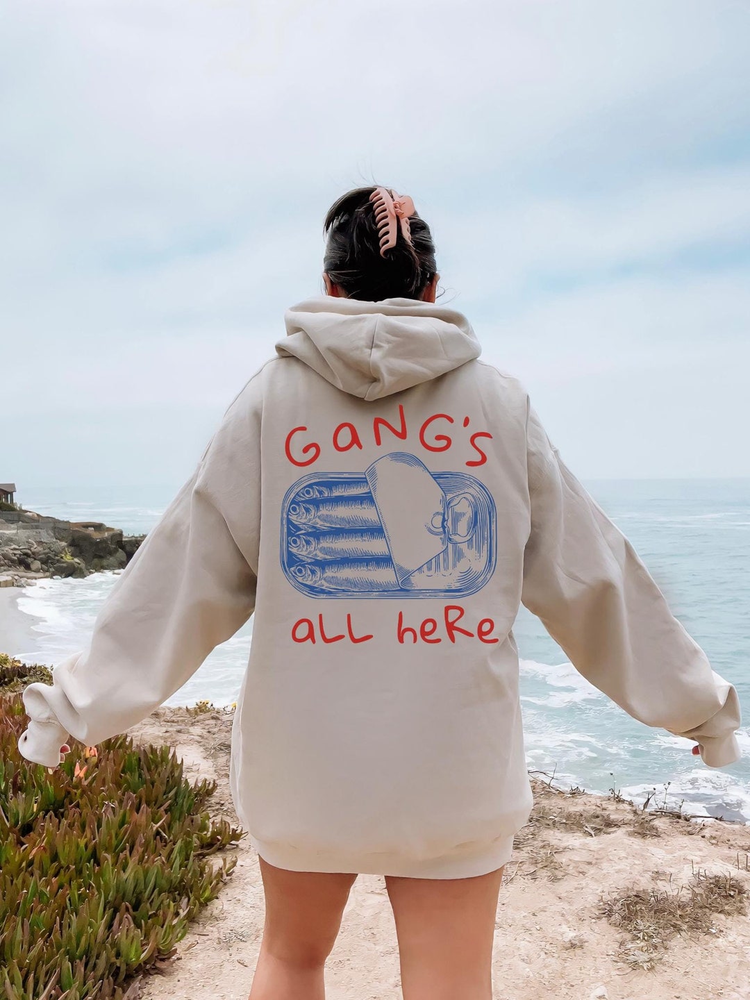 Sardines Hoodie Tinned Fish Coastal Granddaughter Ocean Inspired Style ...