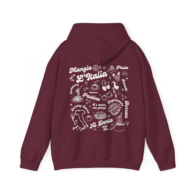 Italian Pasta Dishes Hoodie Italian Pride Shirt Italy Sweatshirt Pasta ...