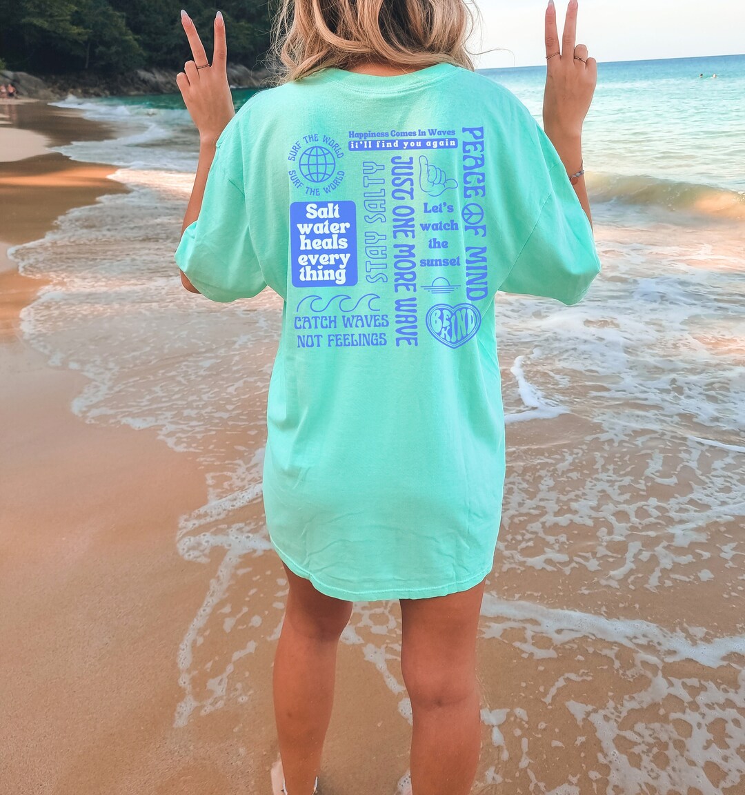 Salty Shirt Surfer Girl Coconut Girl Clothes Oceancore Watch the Sunset ...