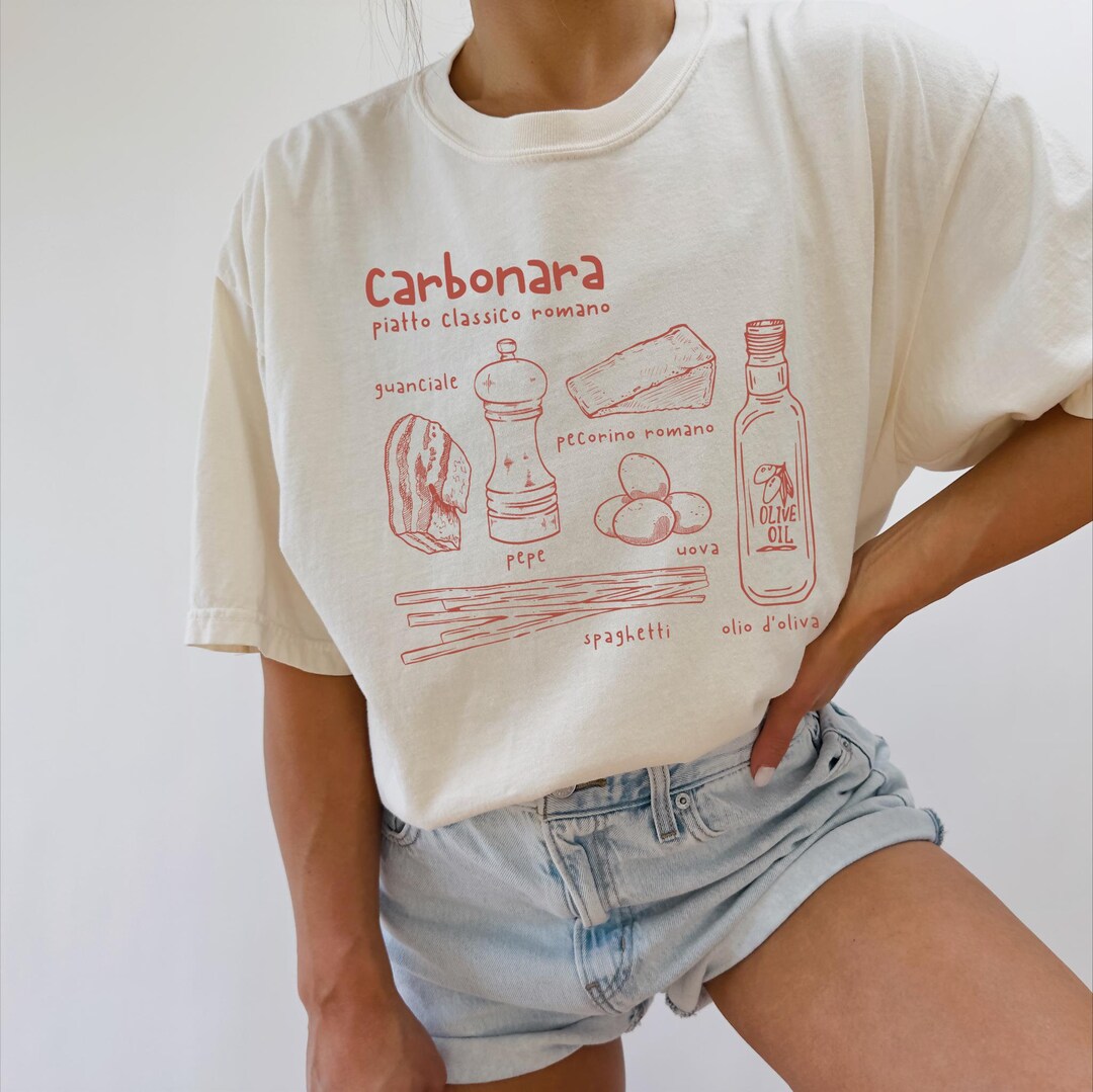 Carbonara Roma Pasta Shirt Italian Pride Shirt Italian Pasta Dishes ...