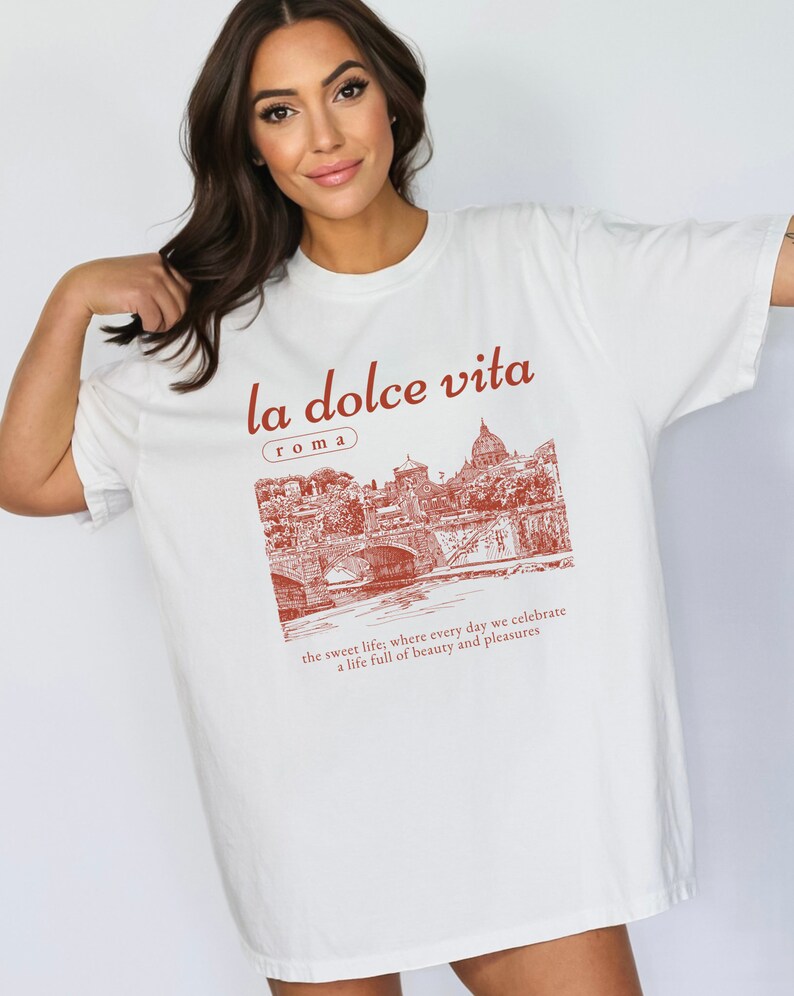 La Dolce Vita Rome Italian Pride Shirt Tomato Girl Summer Italy Shirts ...