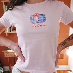 Sardines Trendy Shirt Baby Tee Tinned Fish Coastal Granddaughter Tomato ...