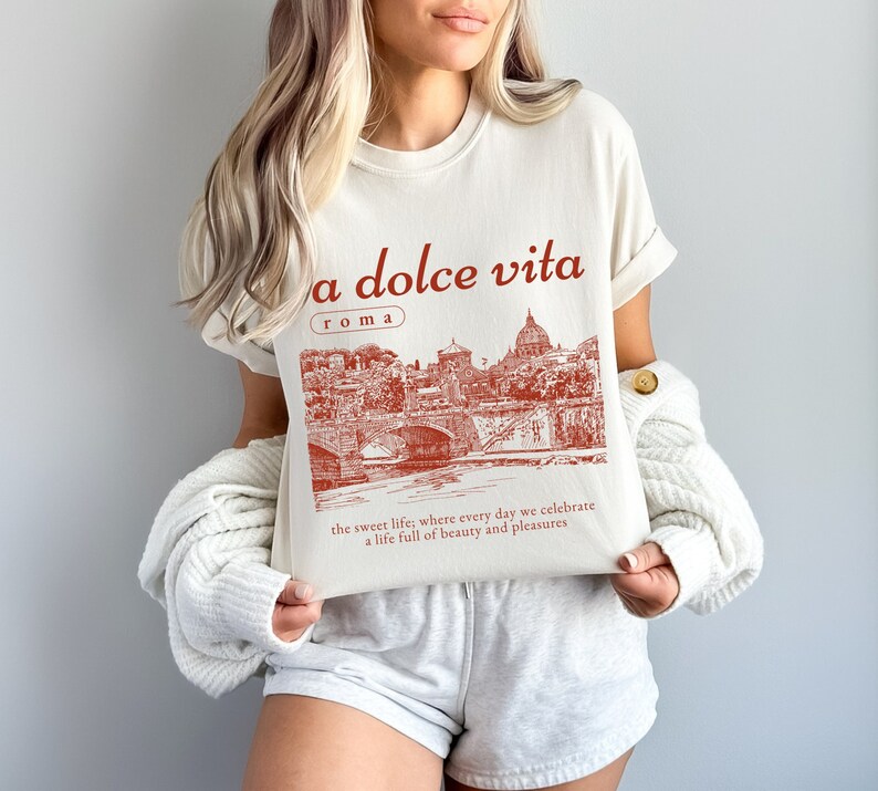 La Dolce Vita Rome Italian Pride Shirt Tomato Girl Summer Italy Shirts ...
