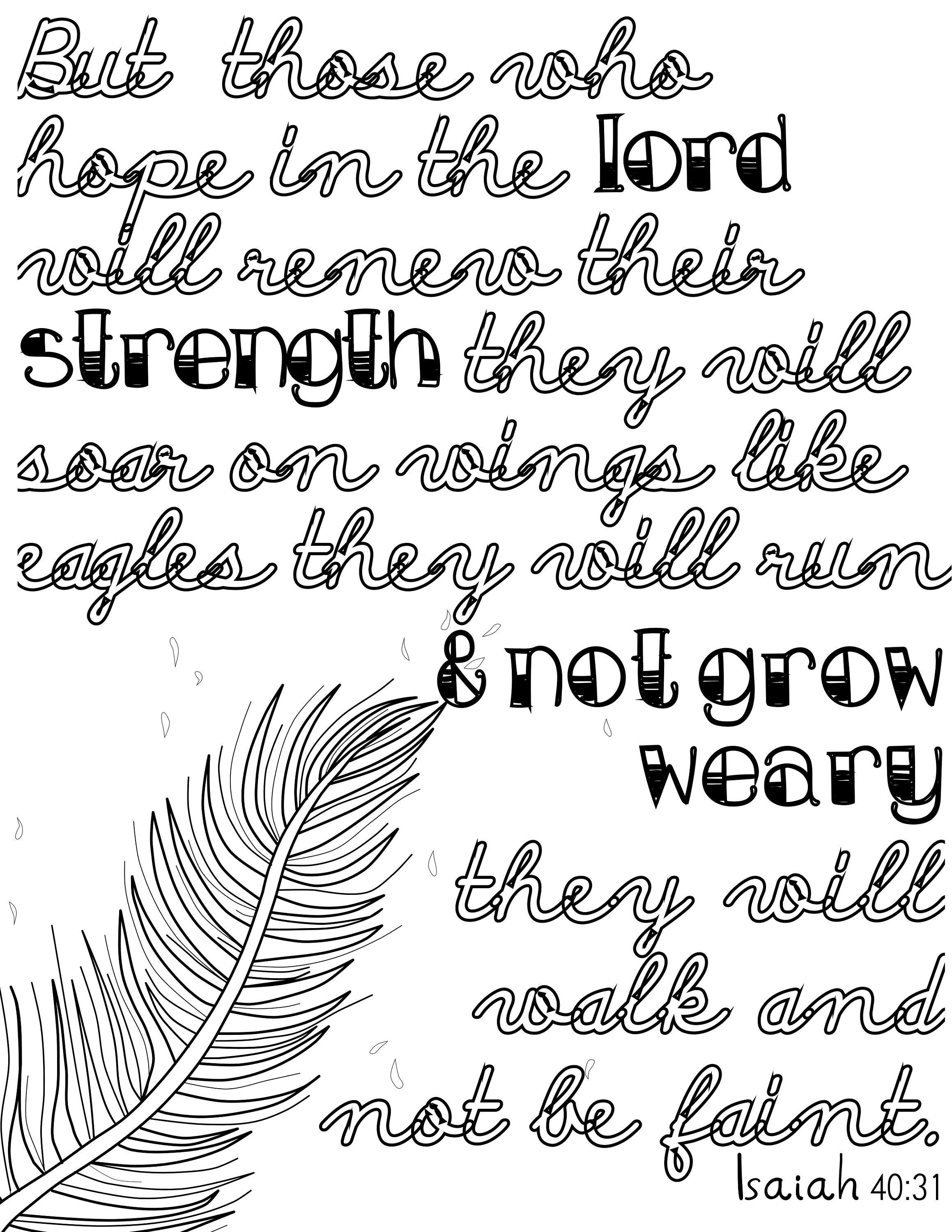 Isaiah 40 31 Coloring Page Sketch Coloring Page
