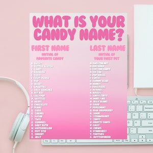 What is Your Candy Name Printout - Etsy Canada