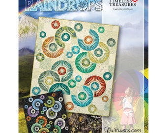 RAINDROPS - Foundation Quilt Pattern - Quiltworx - Etsy