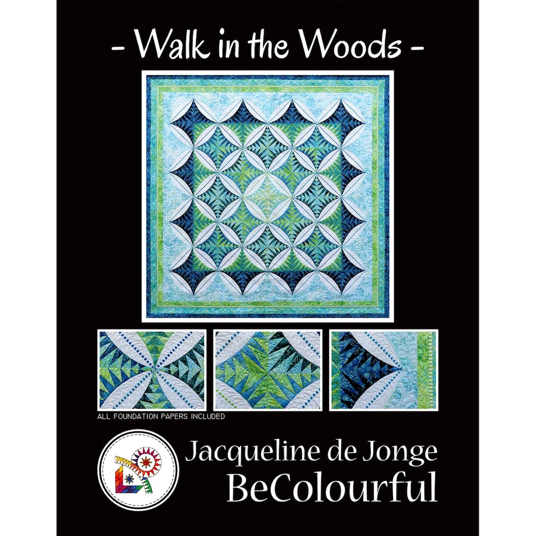 Becolourful Pattern: WALK in the WOODS by Jacqueline De Jonge (75" X 75") Foundation Paper ...