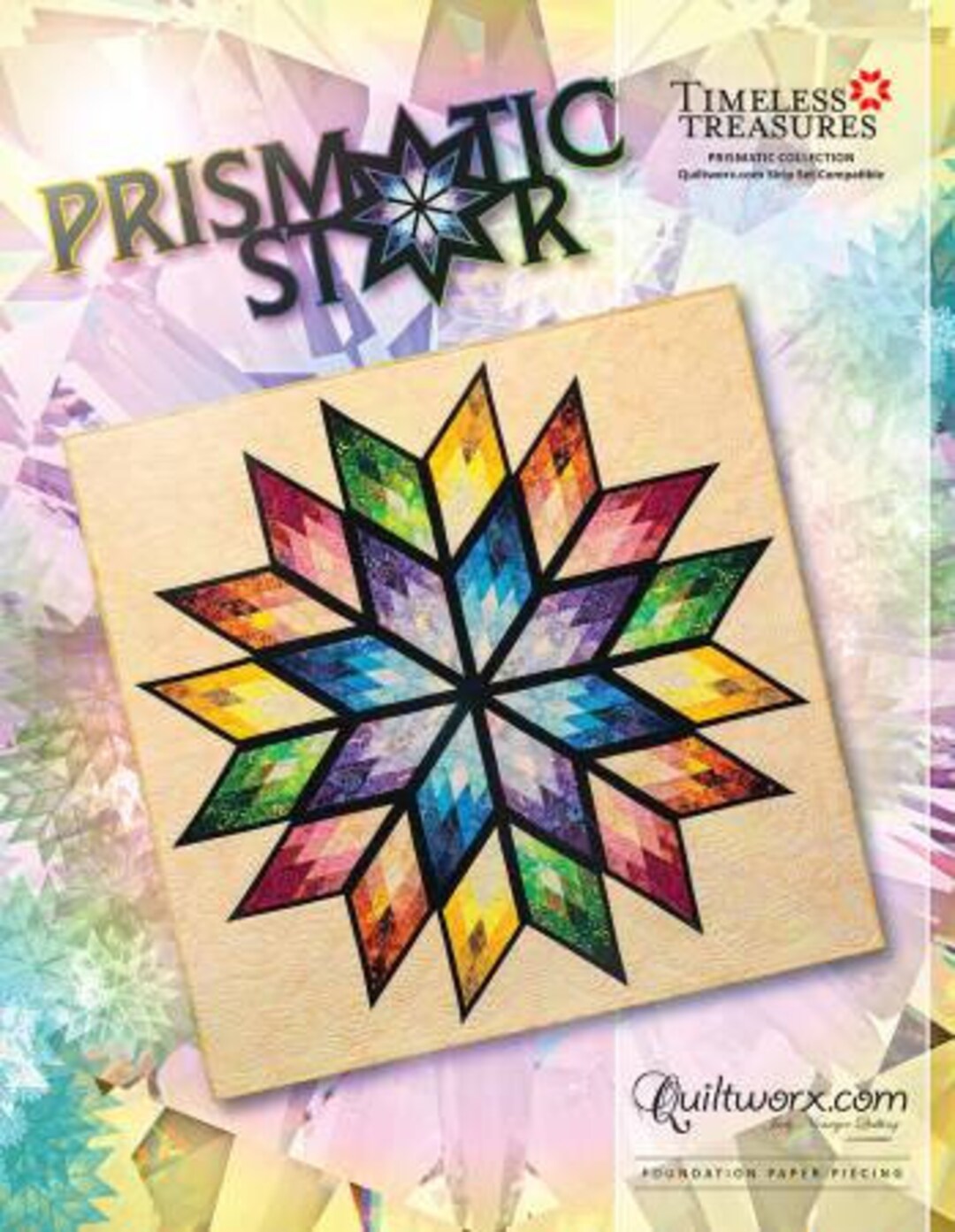QUILTWORX - PRISMATIC STAR Pattern by Judy Niemeyer Foundation Paper Pieced Quilt Pattern - Etsy