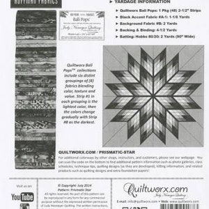 QUILTWORX - PRISMATIC STAR Pattern by Judy Niemeyer Foundation Paper Pieced Quilt Pattern - Etsy
