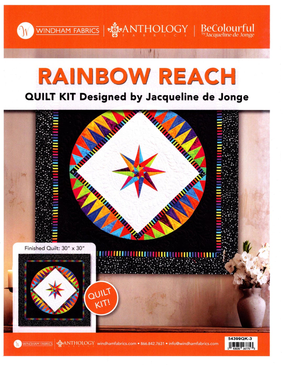 Quilt Kit RAINBOW REACH - Becolourful by Jacqueline De Jonge. Quilt Kit ...