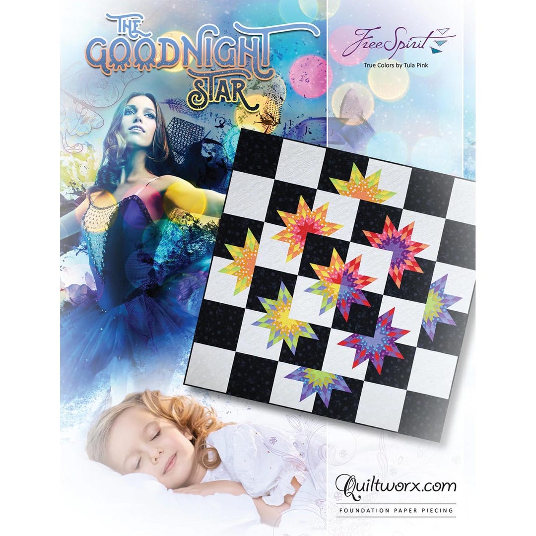 QUILTWORX - GOODNIGHT STAR Pattern by Judy Niemeyer Foundation Paper ...