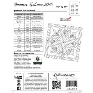 QUILTWORX - SUMMER SOLSTICE Pattern by Judy Niemeyer Foundation Paper Pieced Quilt Pattern - Etsy