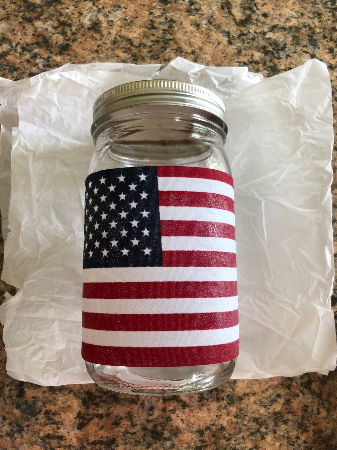 American Flag Mason Jar - Etsy