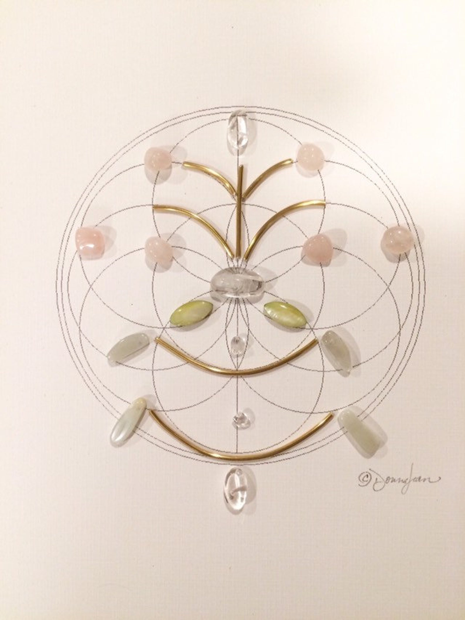 Joyful Blessings Lotus Wisdom Series Sacred Geometry Crystal Grid 11x14 ...