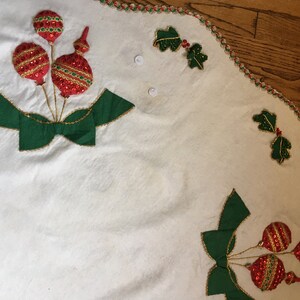 Vintage Tree Skirt Retro Tree Skirt Sequin Christmas - Etsy