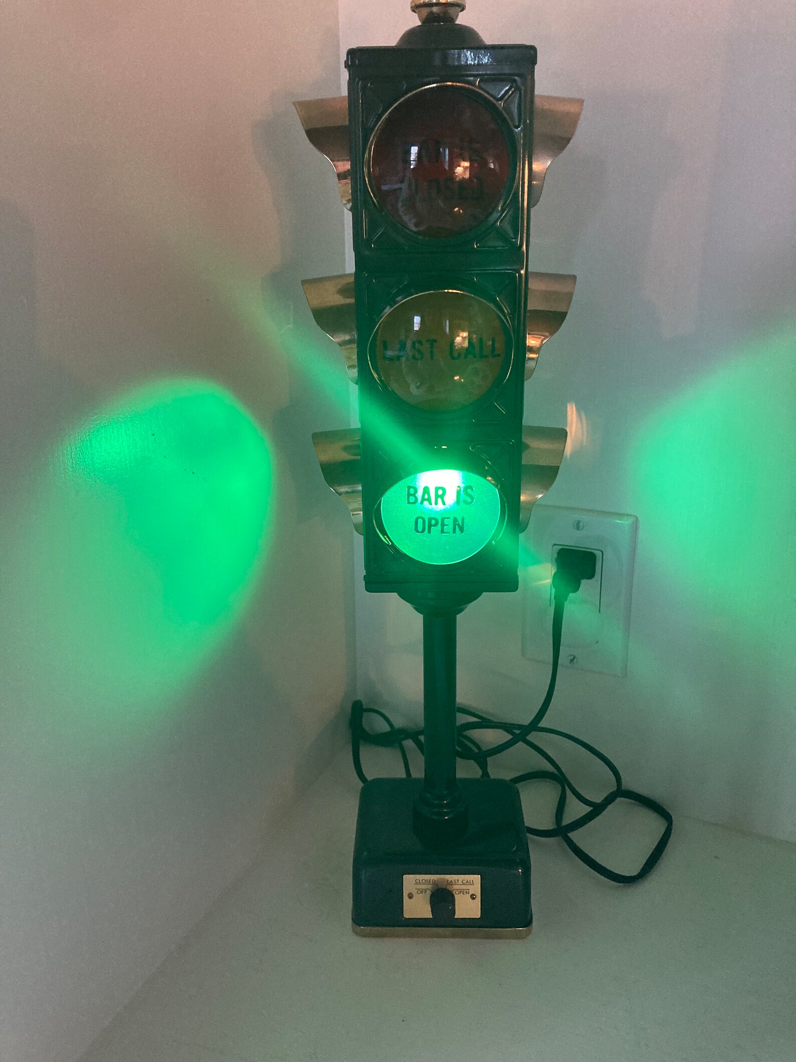 Vintage Bar Stoplight Lamp Traffic Light Lamp Bar Decor - Etsy