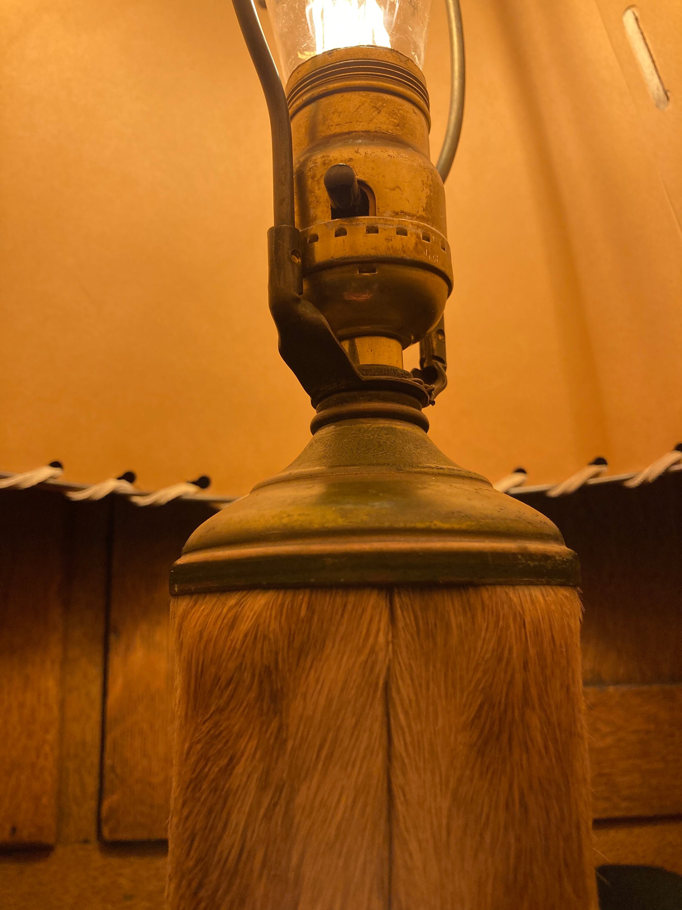 Vintage Deer Leg Lamp 1950 1960 Brass Hardware Etsy