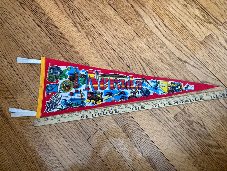 Vintage Nevada Pennant - Etsy