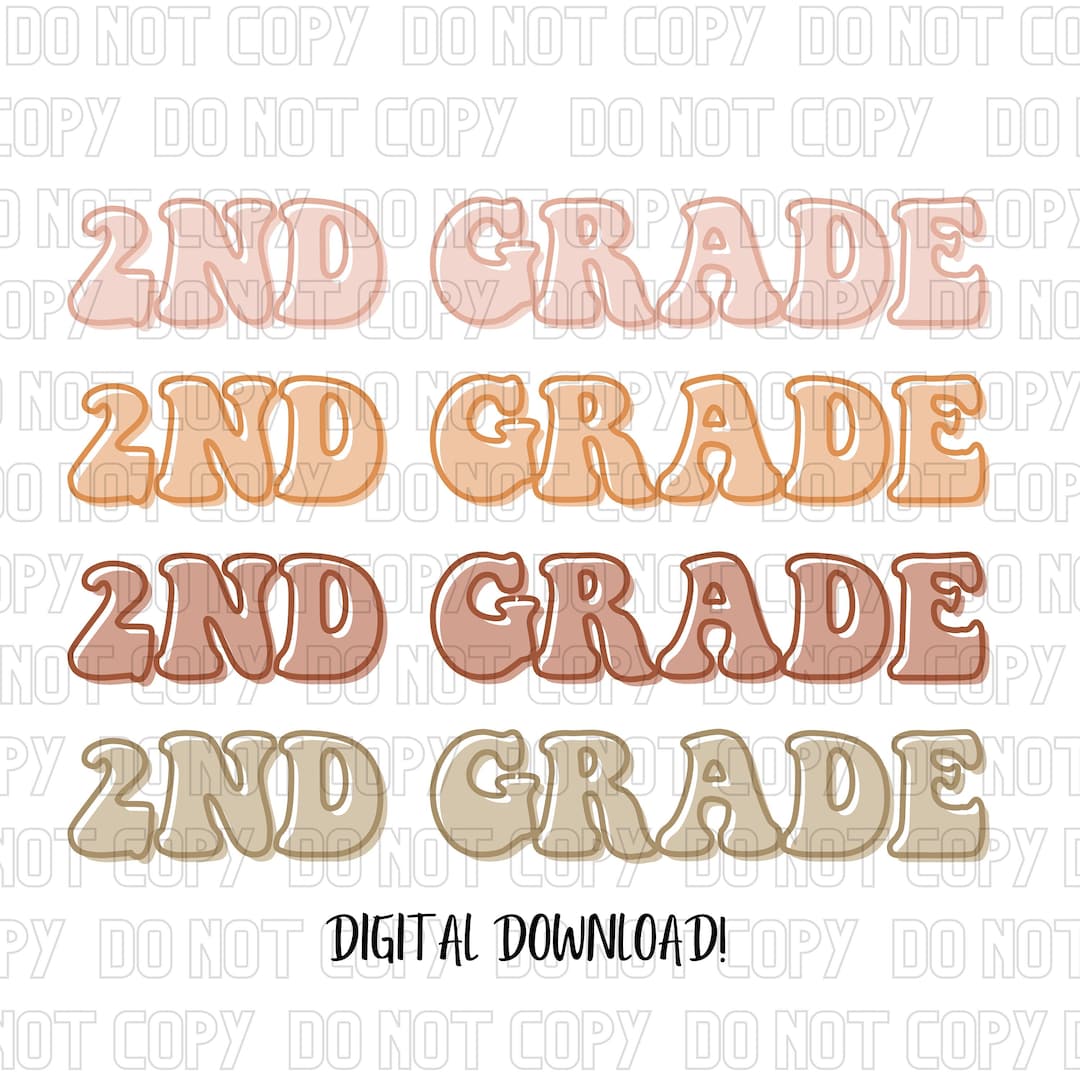 2nd Grade PNG | 2nd Grade | School PNG | Sublimation PNG | Grade Level ...