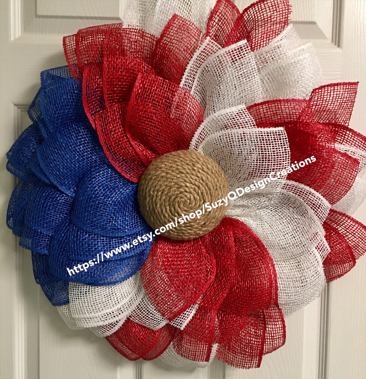 Patriotic Wreath, Farmhouse Wreath, Front Door Wreath, Rustic Wreath ...