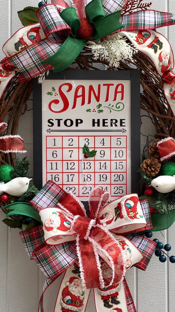 Christmas Countdown Wreath Christmas Wreath Interactive - Etsy