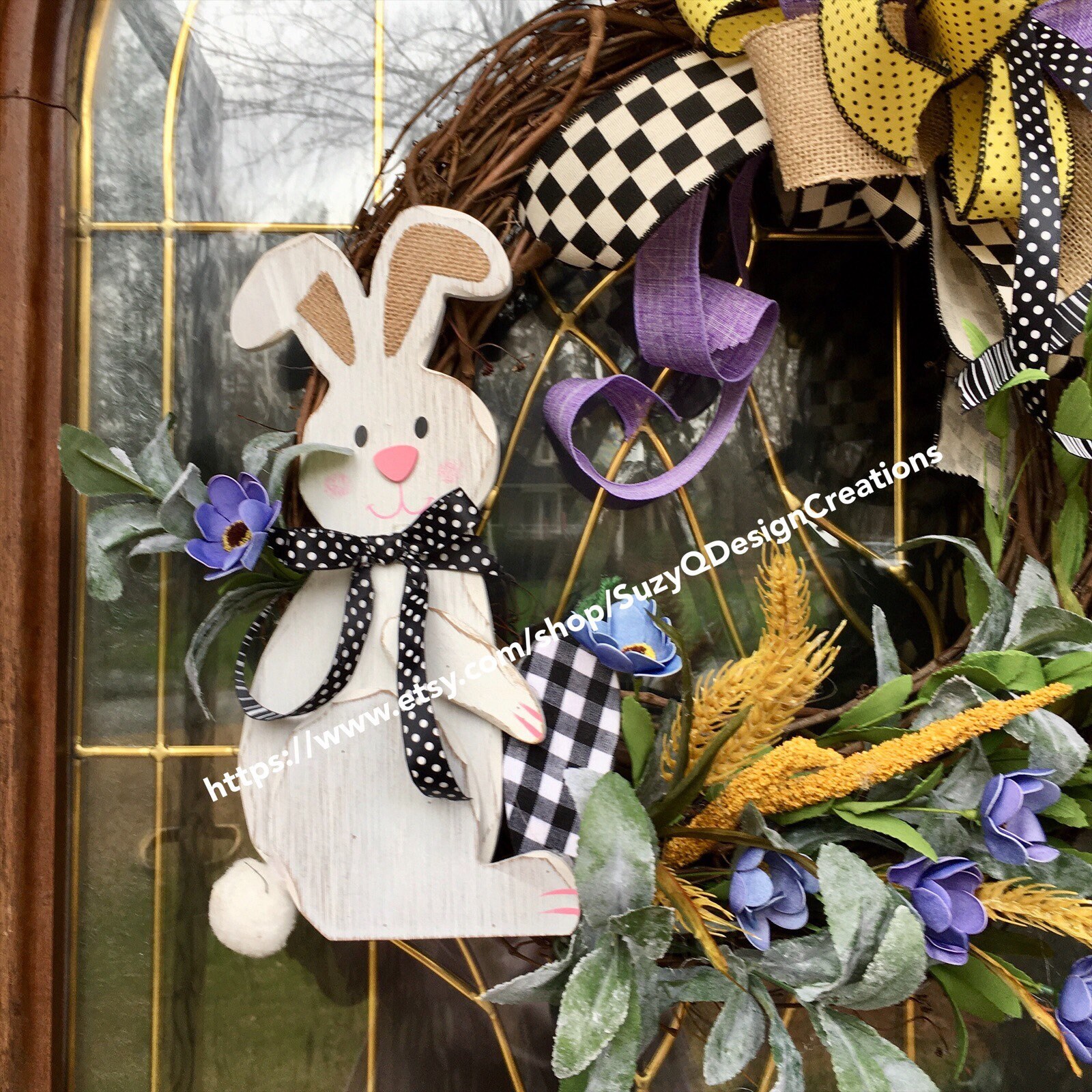 Easter Wreath, Easter Bunny Wreath, Easter Rabbit Wreath, Farmhouse ...