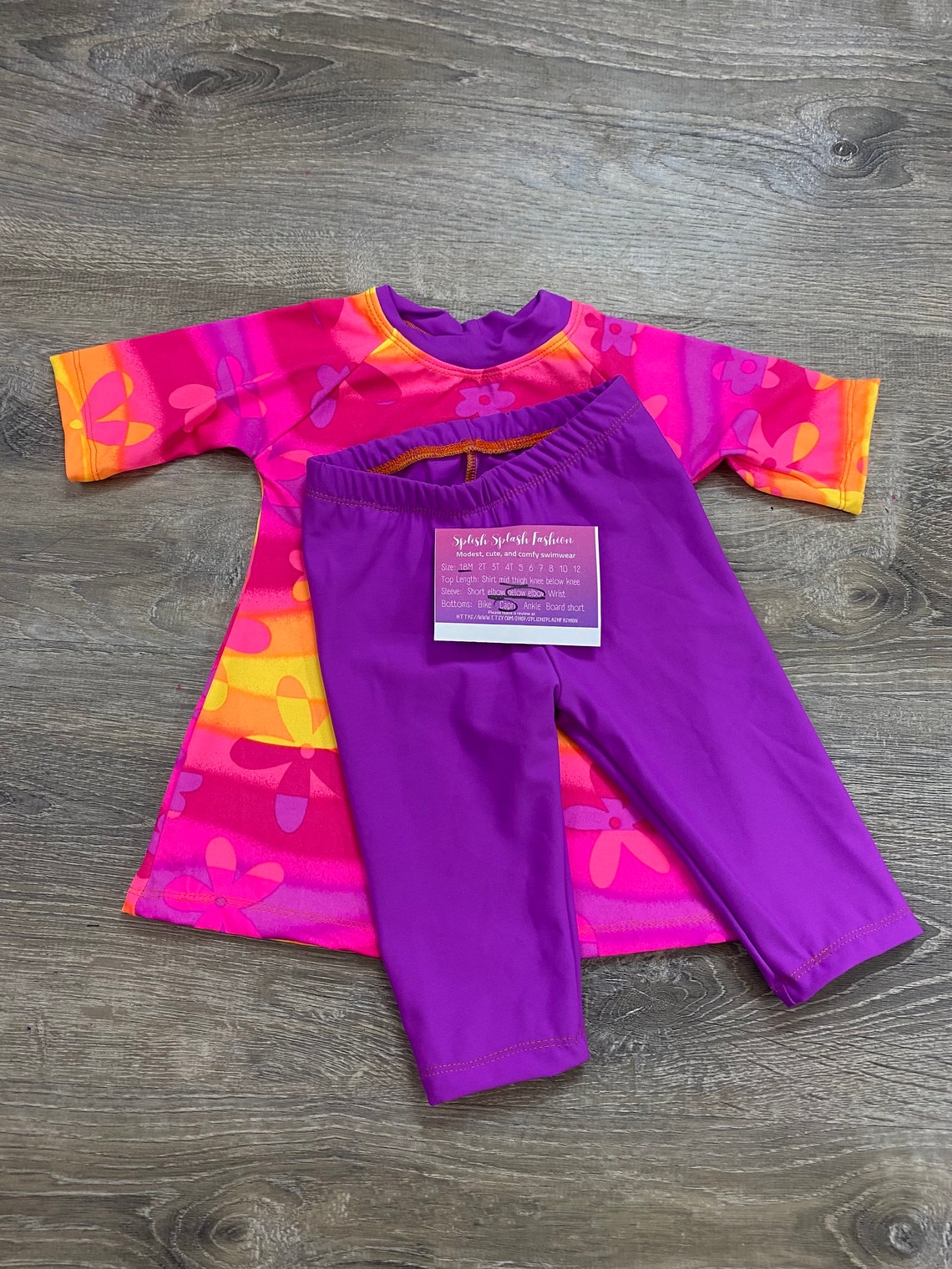 18 Month Girls Modest Swimwear/ Swim Dress and Capri Legging Swimwear ...